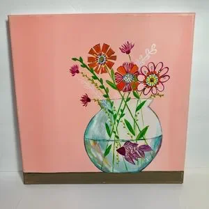 Hand Crafted | Art | Hand Painted Beta Fish In Flower Vase Painted On ...